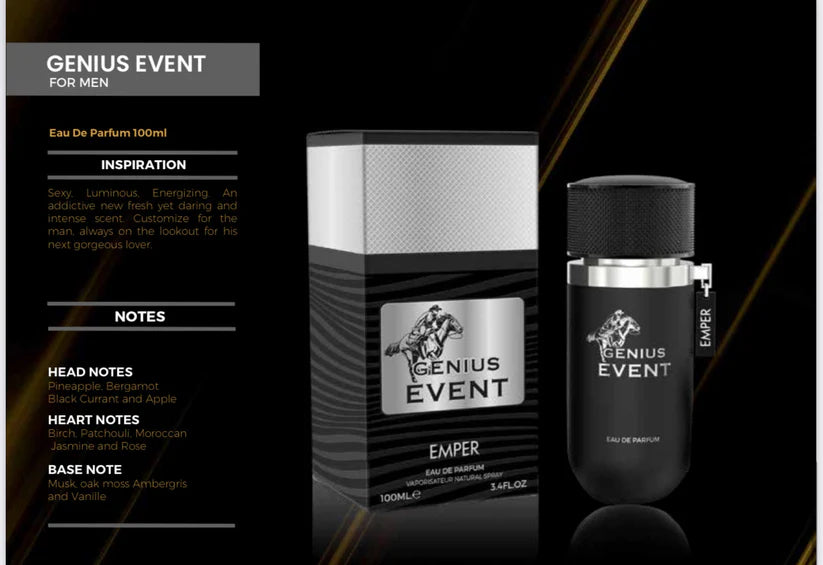 GENIUS EVENT EMPER – Perfumes y Colonias Arabes